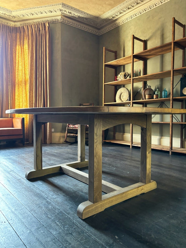 Keg table in reclaimed oak - The French House York