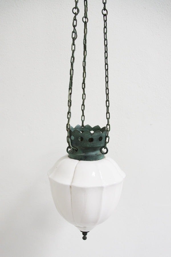 Verdigris pendant lamp 'as is' - The French House York